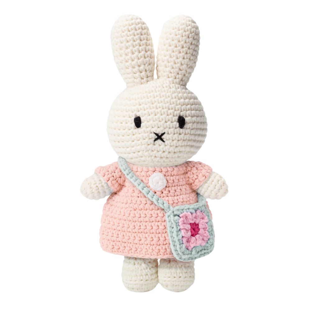 Miffy in Pastel Pink Dress with her Blue Flower Bag – Kol Kid