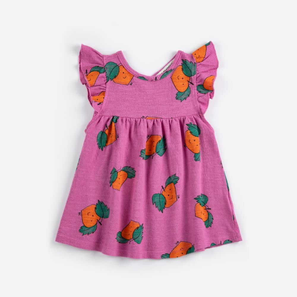 Bobo Choses Baby Tangerine all over ruffled dress – Kol Kid
