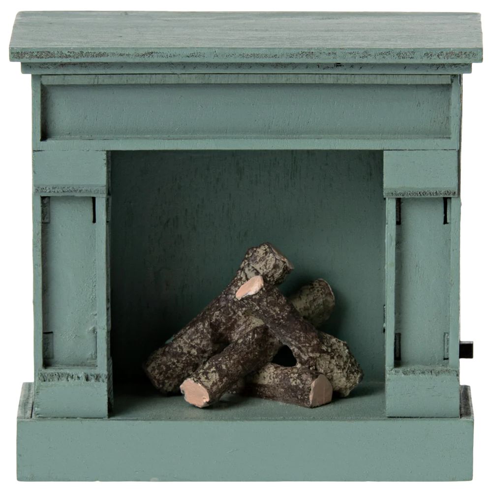 Maileg Fireplace, Mouse - Blue | Maileg | Kol Kid